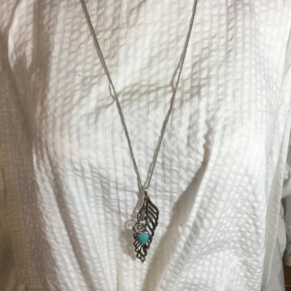 Scroll | Jewelry | Scroll Nickel Free Necklet Silverturquoise Nwt ...